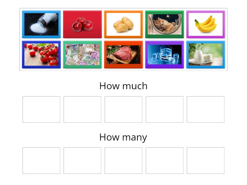 How much/ How many - Group sort