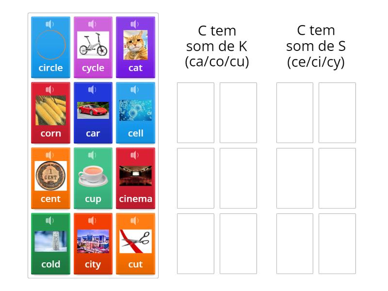 LETTER C - Os dois sons da letra C - Group sort