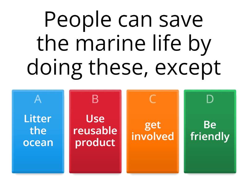 Let's Save Marine Life - Quiz