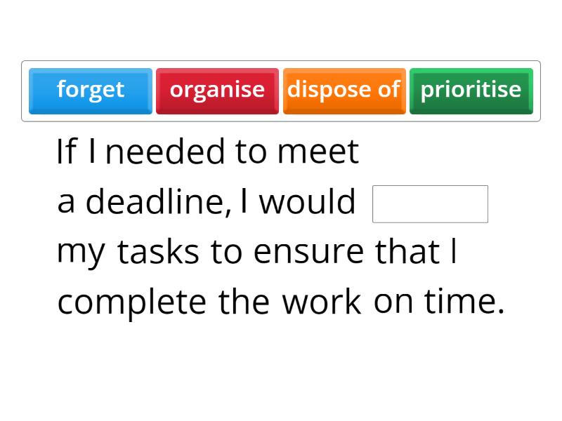 Interview buzz words - Complete the sentence