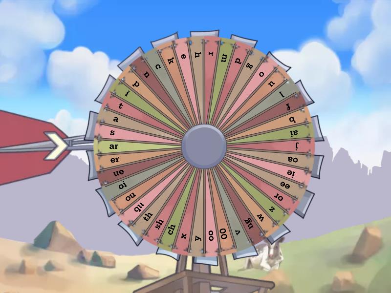 Jolly Phonics Group 1 - 7 - Spin the wheel