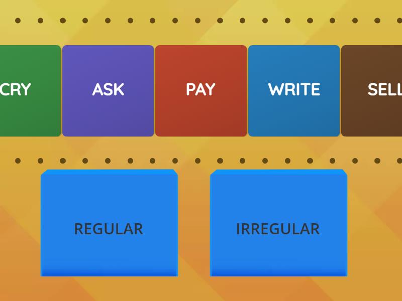 Irregular verbs - part 4 - Speed sorting