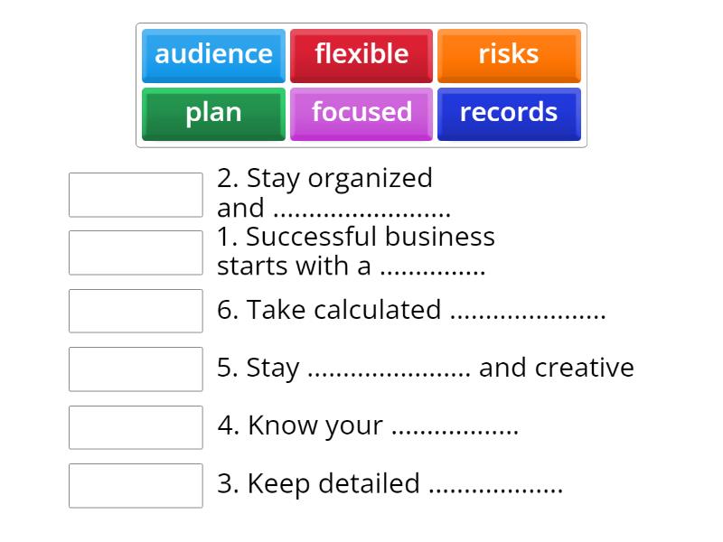 You should follow these keys to be successed in business: - Match up