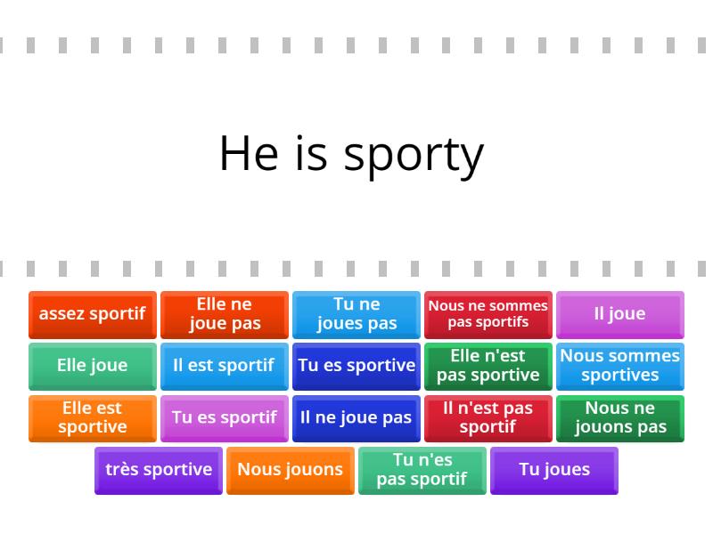 Le sport - Find the match