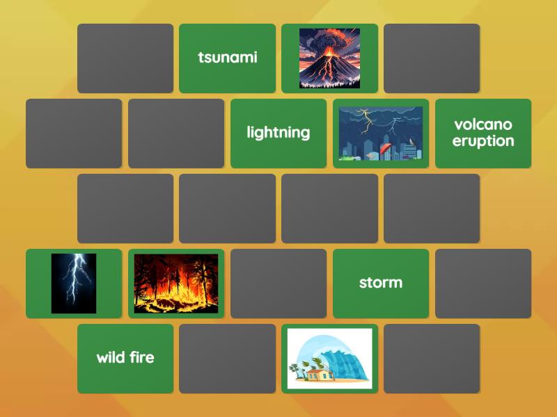 Natural disasters - Matching pairs