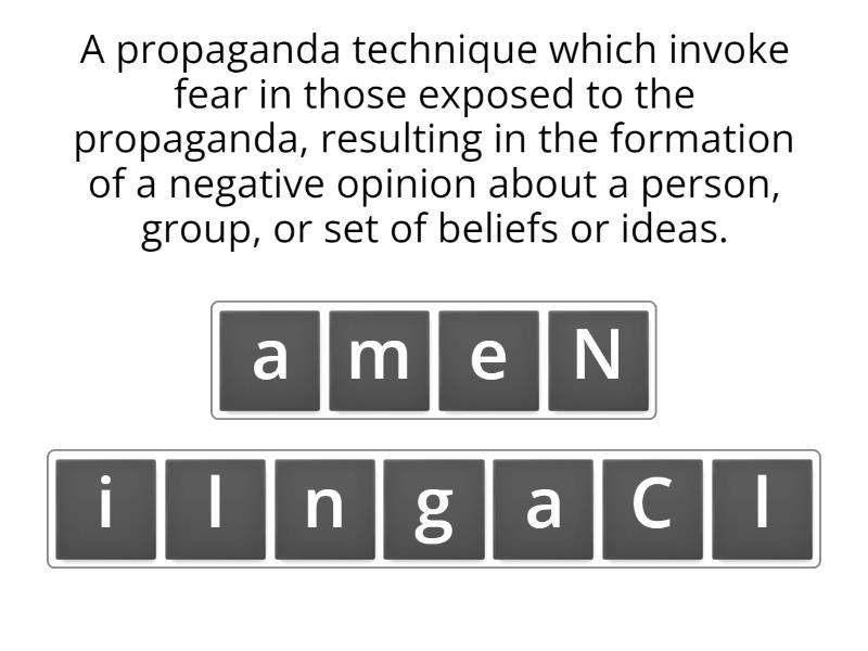 Propaganda Techniques - Anagram