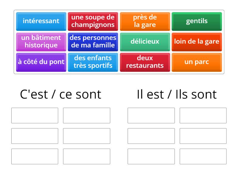 C'est quoi ? Il est comment ? - Group sort