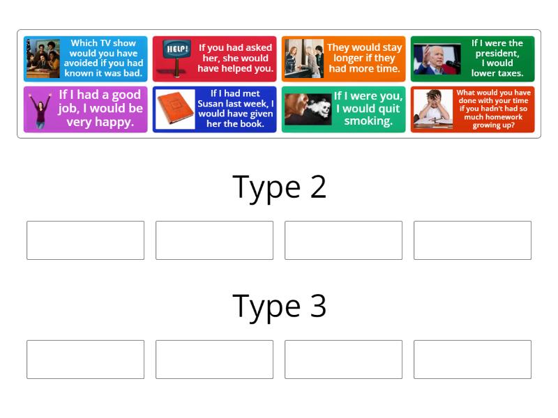 Conditionals Type 2 and Type 3 - Group sort