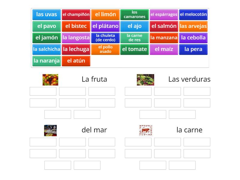 La comida 1 - Group sort