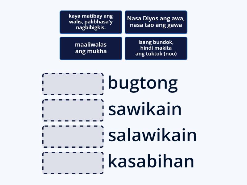 G8 - PAGGANYAK: KARUNUNGANG-BAYAN - Match up