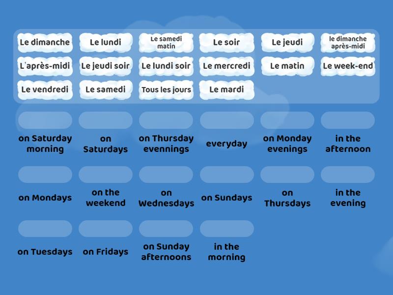 When.... (linked to after school routine) - Match up