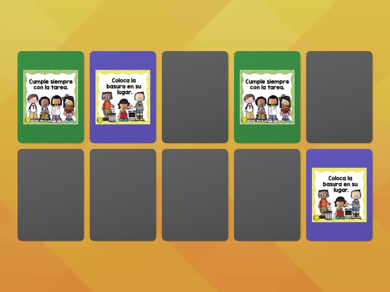 reglas de la escuela - Matching pairs