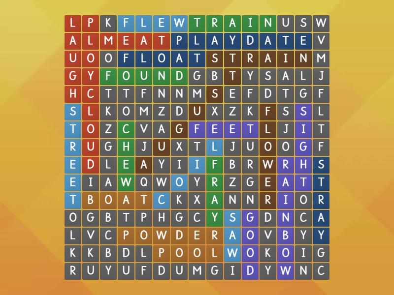long vowel word search - Wordsearch