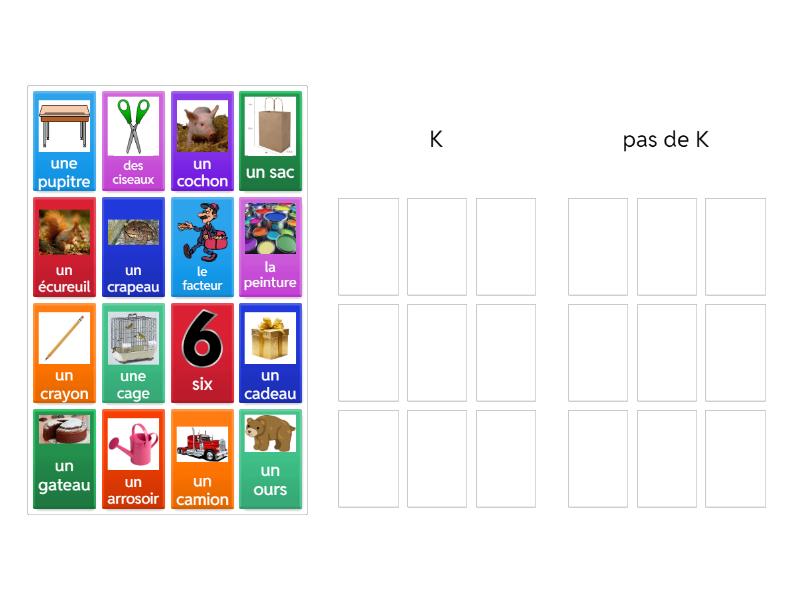 Le son "K" - Group sort