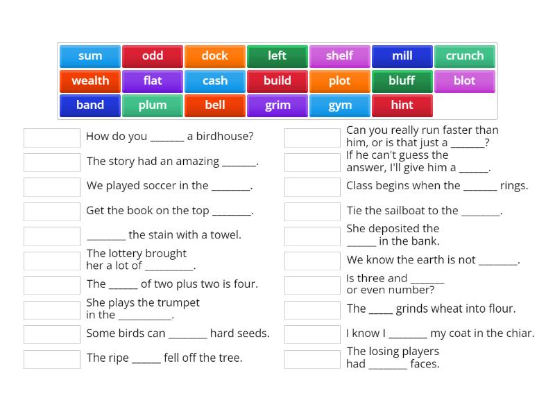 Wonder Grade 4 Spelling Week 1 - Match up