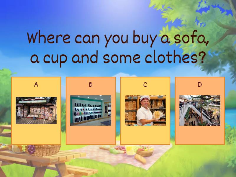 Types of shops - Quiz