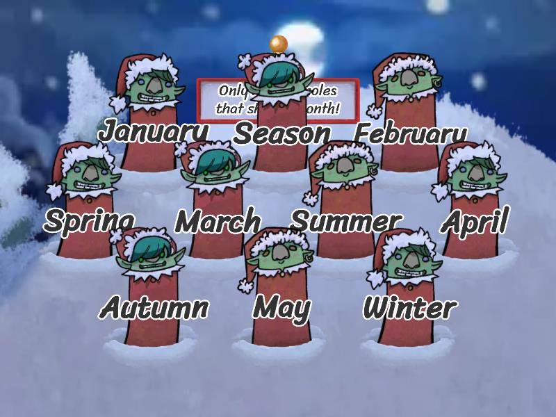 7.3 Months of the year - Whack-a-mole