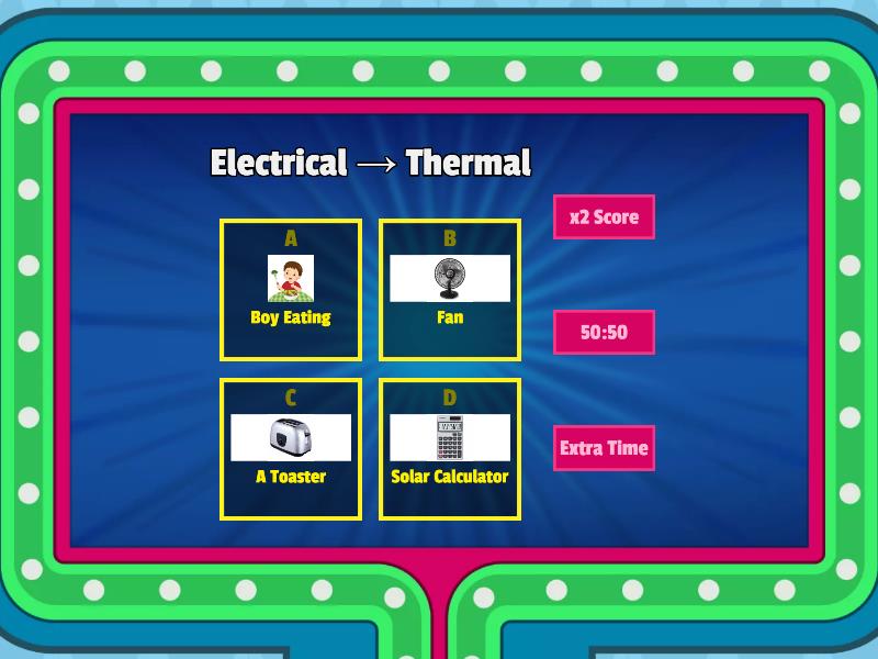 Energy Transformations Practice - Gameshow quiz