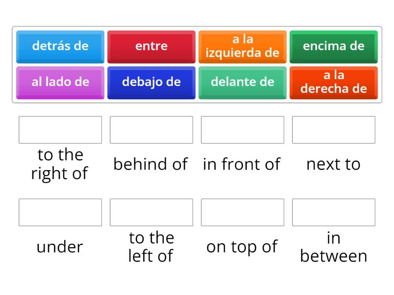 Preposiciones - Match up