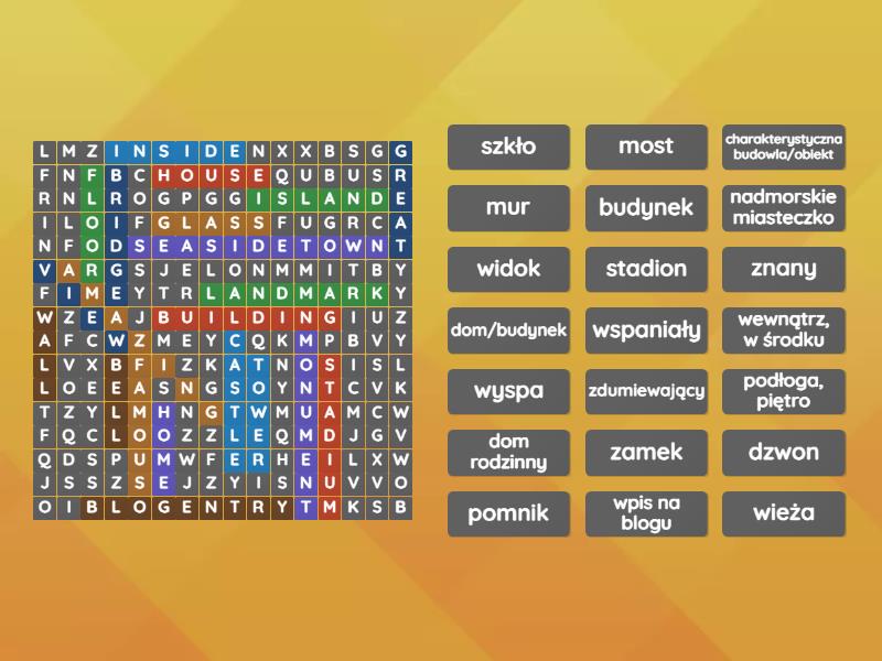 Flash 4 unit 2 słówka - Wordsearch