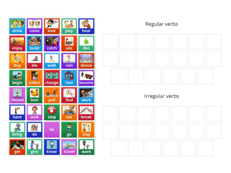 Regular vs Irregular verbs - Group sort