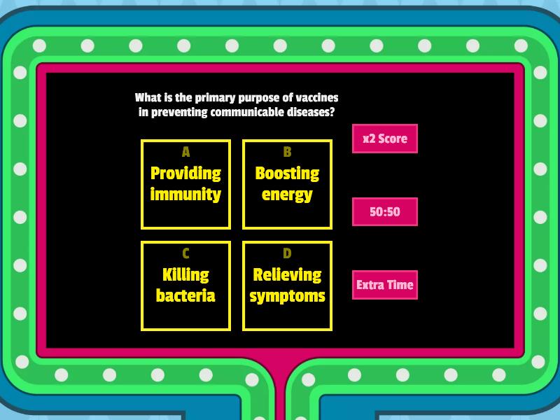 COMMUNICABLE DISEASES - Gameshow quiz