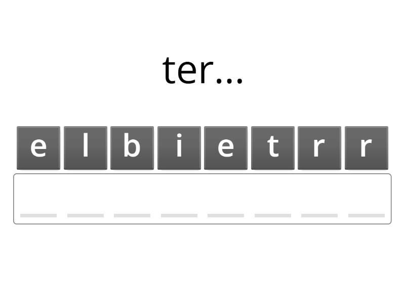 put into correct order - Anagram