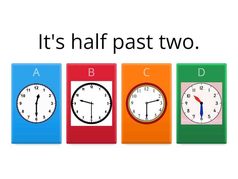 Telling the Time half past - Quiz