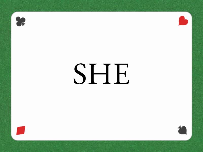 personal pronouns - Flash cards