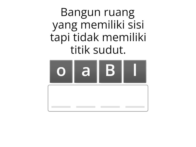 Pr Bangun Ruang - Anagram