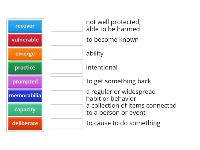Prism-Reading 4-Unit 1-Reading 1-Understanding Key Vocabulary - Match up