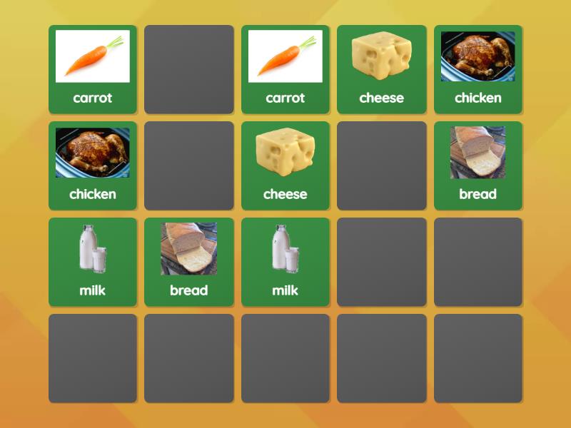 memory game food - Matching pairs