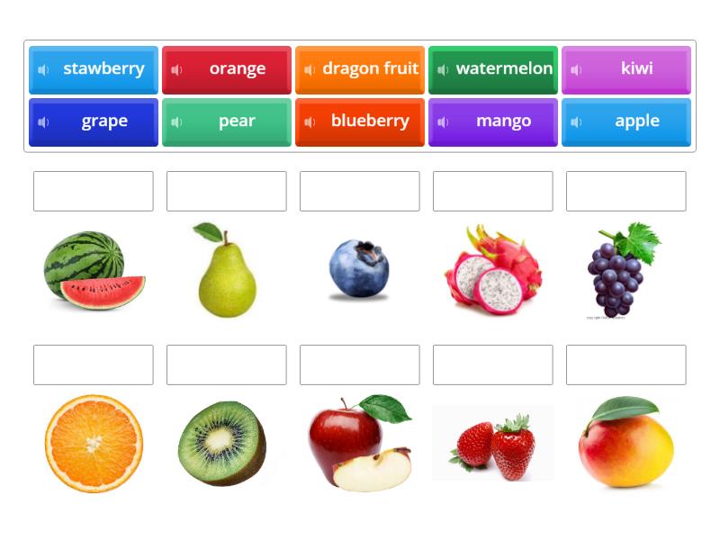Ten Little Fruit - Match up