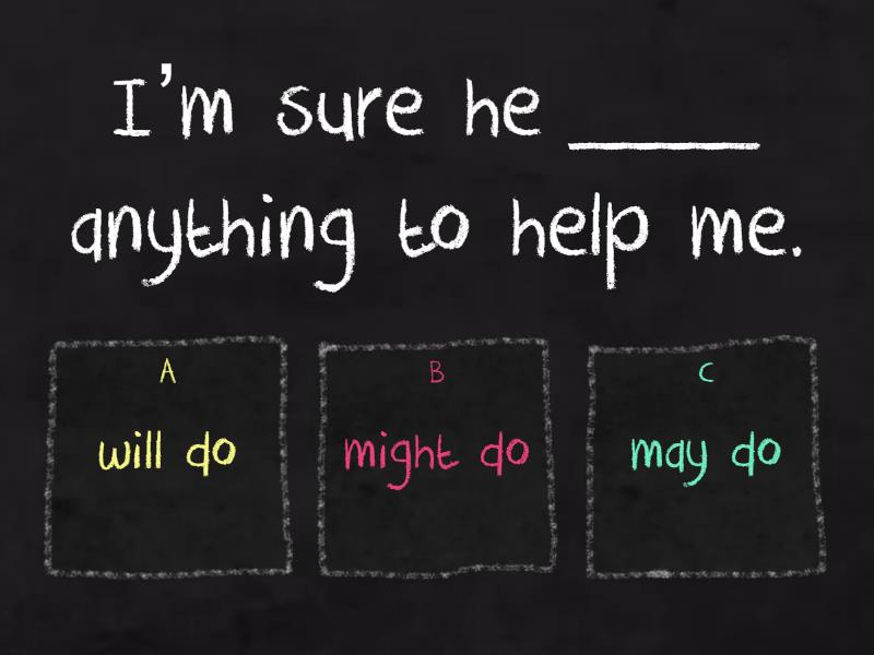 PROBABILITY (will, may, might, probably, definitely) - Quiz