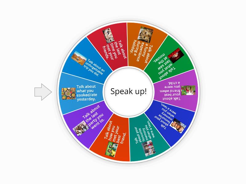 simple past speaking - Random wheel