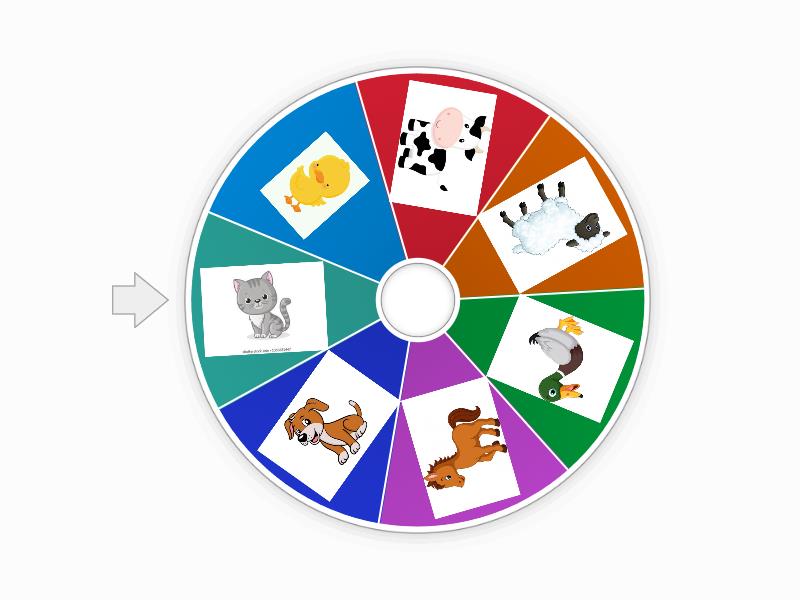 Sonidos de animales de la granja - Spin the wheel