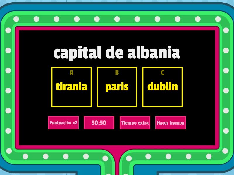 capitales de europa 5E - Gameshow quiz