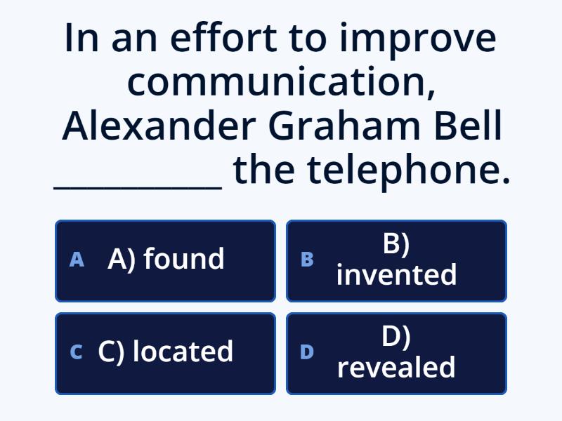 discover / invent - Quiz