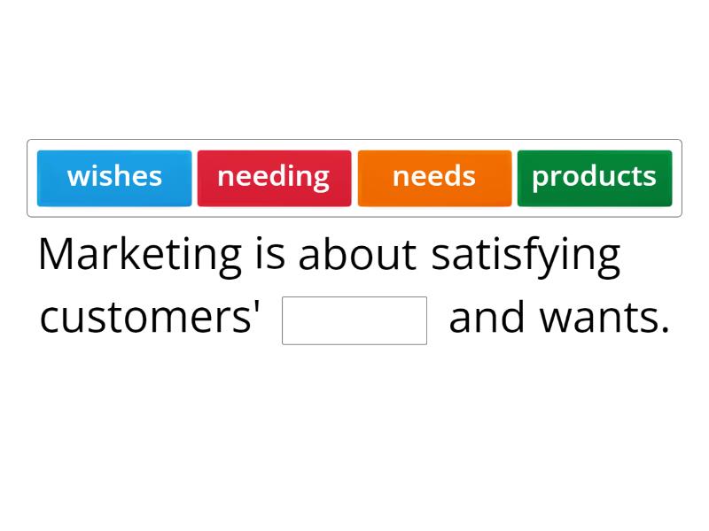 Marketing basics - Complete the sentence