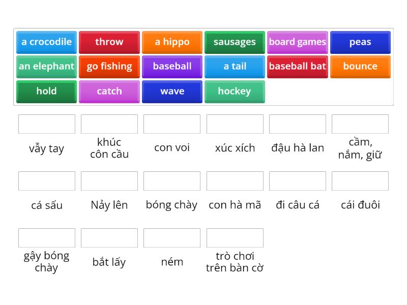 U5- PLACES TO GO - Match up
