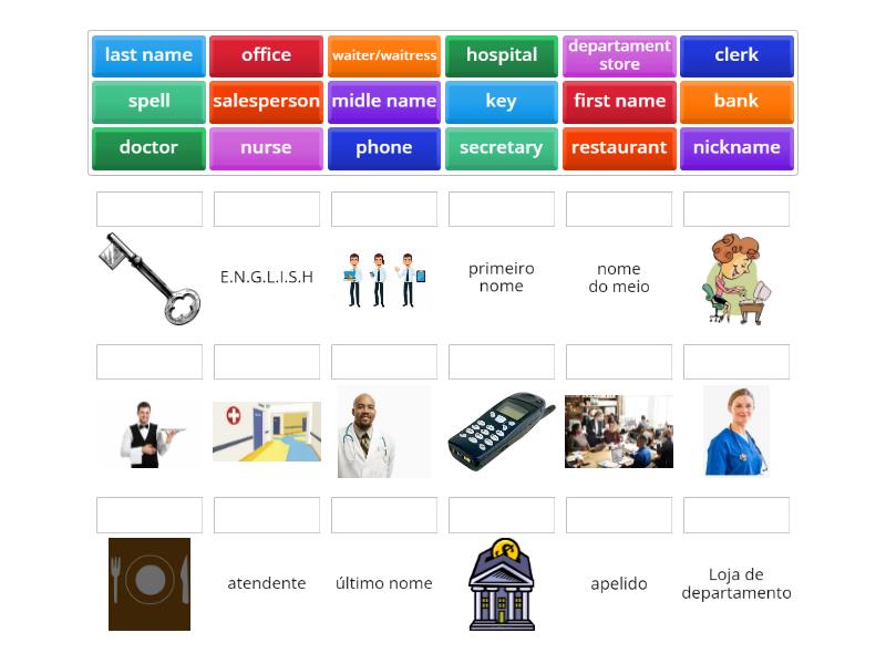 Occupation vocabulary unit 2 - Match up