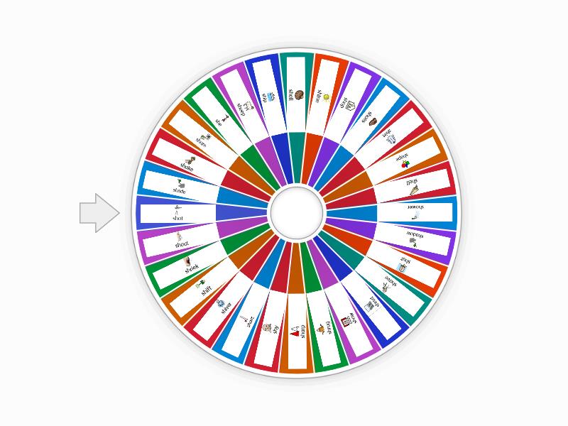 SH words bingo - Spin the wheel