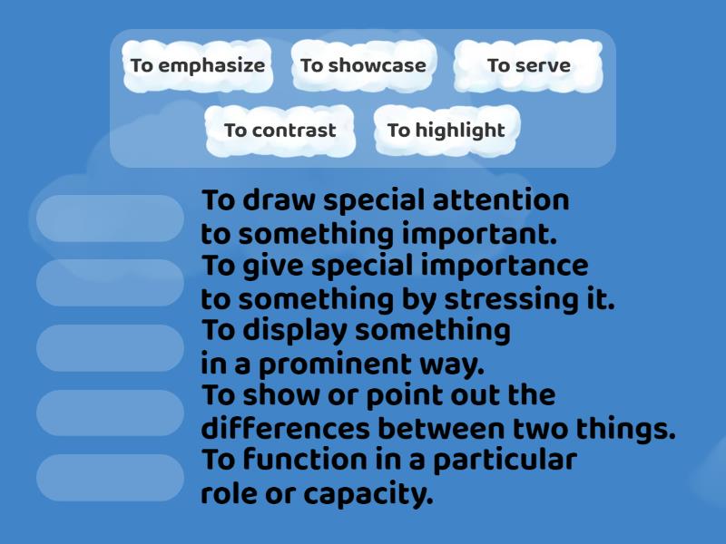 Comparison verbs - Match up