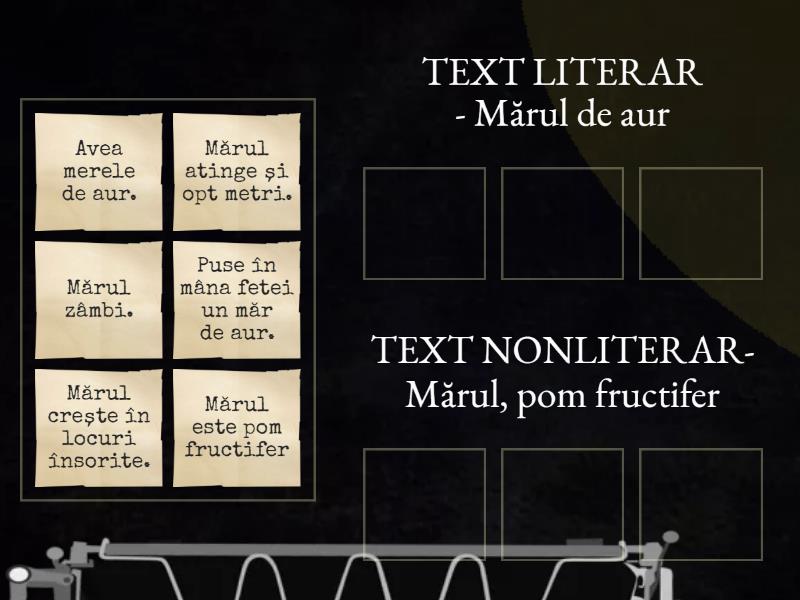 literar/nonliterar - Group sort