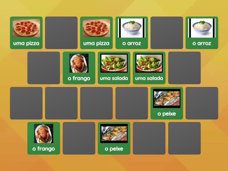 Comidas Em Portugues - Matching pairs