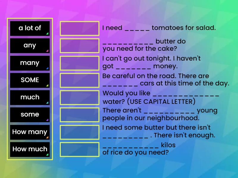Quantifiers - Match up