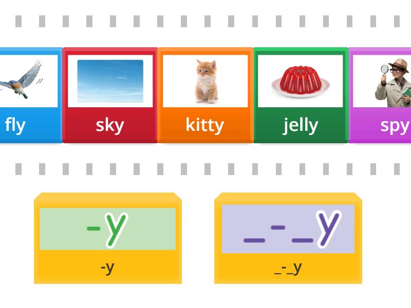 Super Fun 7- Phonics 3 (-y, _-_y ) Sort - Speed sorting