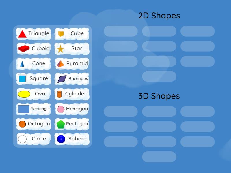 2d And 3d Shape Sorting Group Sort