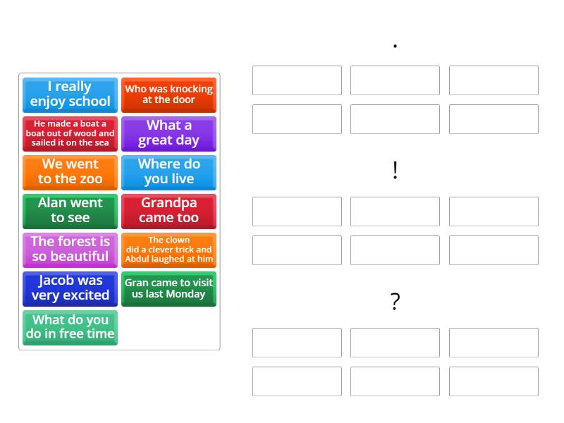 KS2 punctuation - Group sort