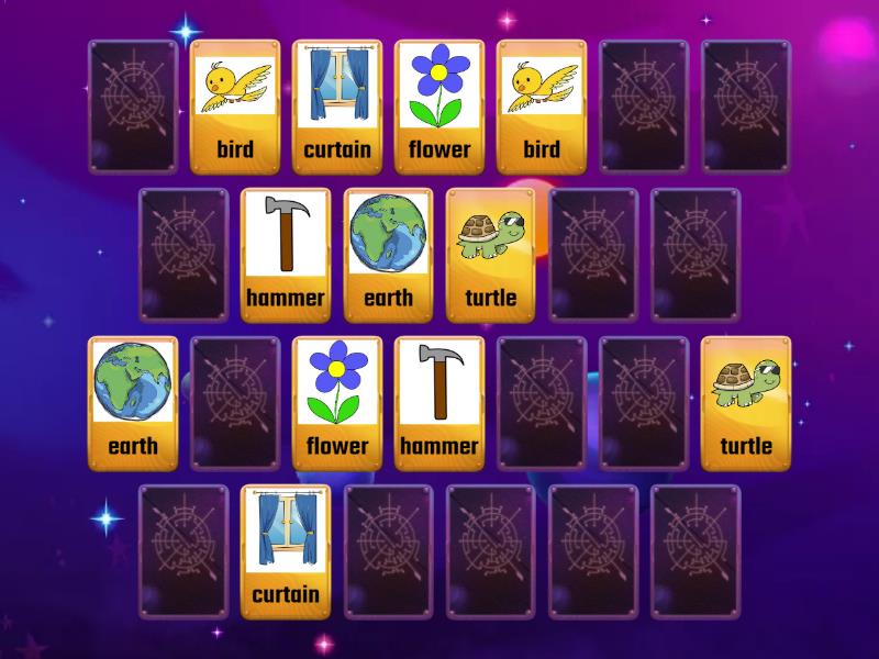 Vocalic r (er) game - Matching pairs